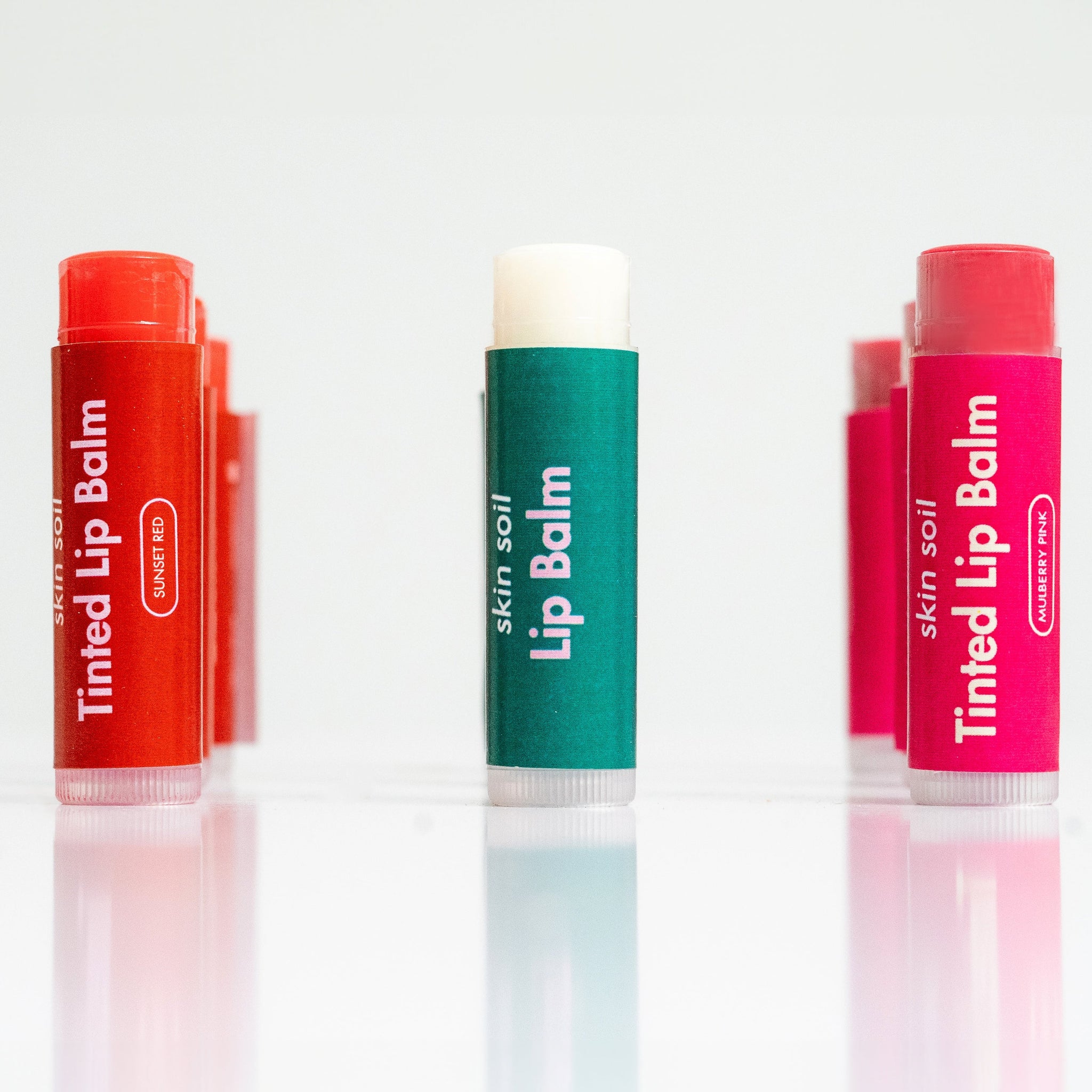 Pack of 3 Lip Balms - Tinted & Transparent – SKIN SOIL